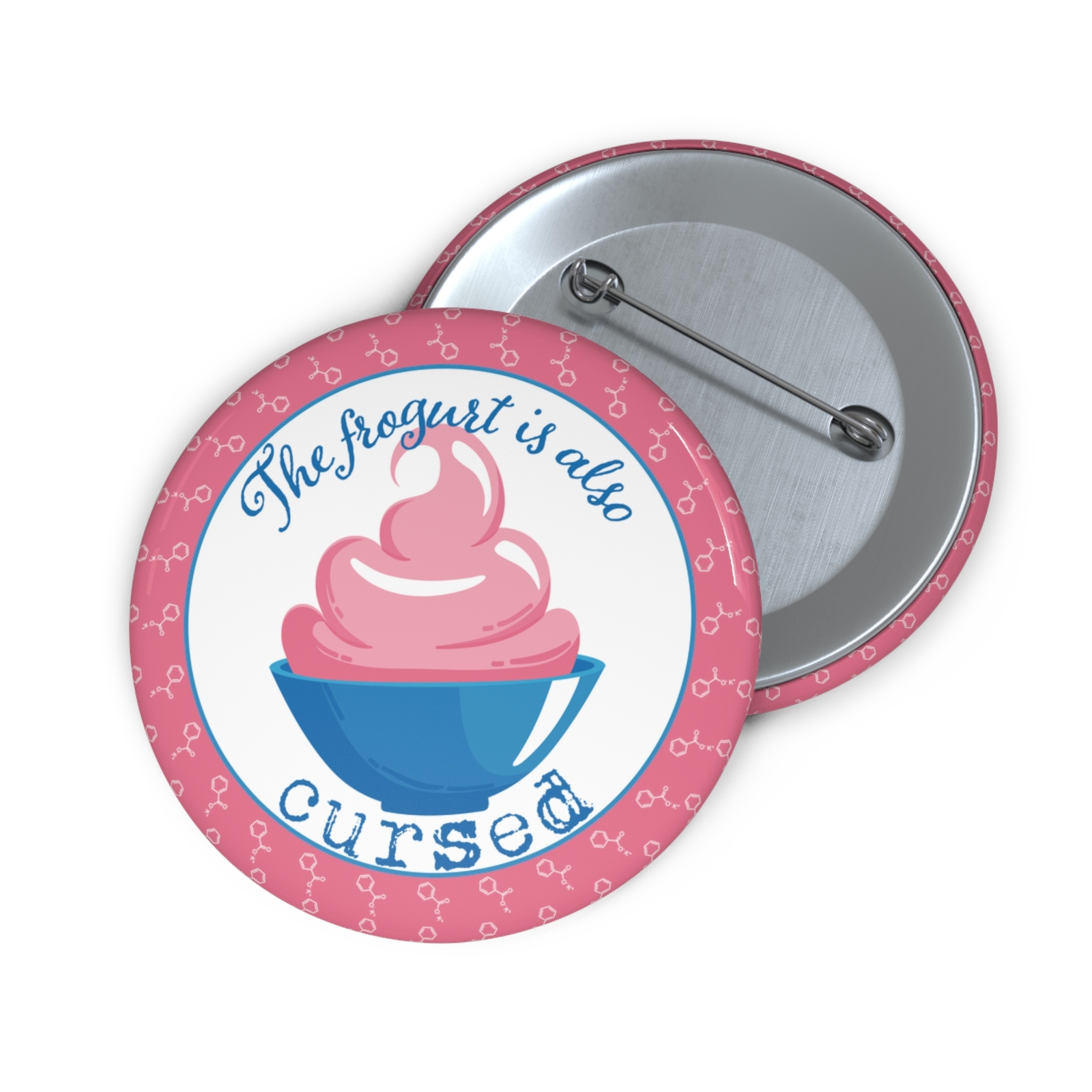 Simpsons Frogurt Cursed Blue Text- Pinback Button Pins by GatorDesign ...
