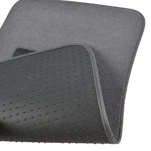 Sporty Mesh Cloth Gray Seat Cover + Black Car Carpet Floor Mat Cover ...