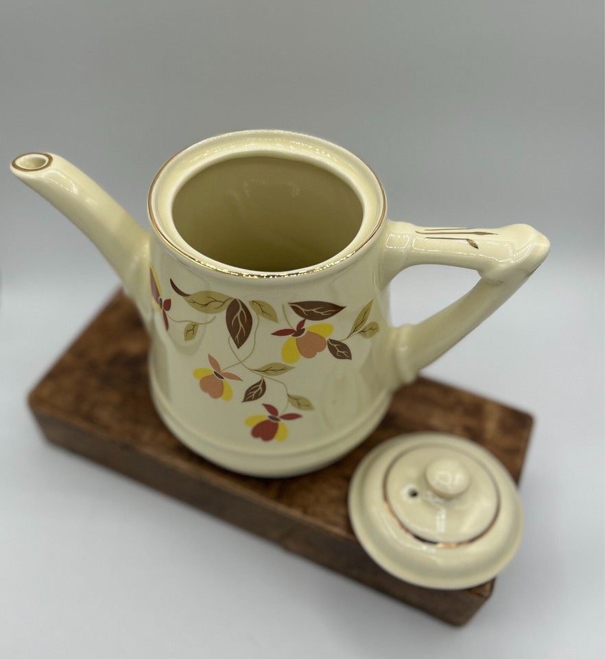 Hall Jewel Tea Autumn Leaf Teapot Musical | eBay