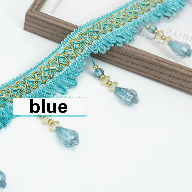 12M Tassel Beaded Drapery Trimming Curtain Fringe Edge Ornament DIY ...