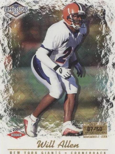 2001 Pacific Impressions - Will Allen #185 Premiere Date /50 (RC) for ...