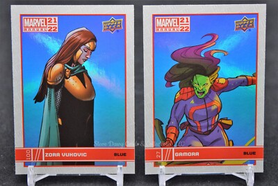 2021-22 Upper Deck Marvel Annual Zora Vukovic/Gamora Blue Foil (2 card ...