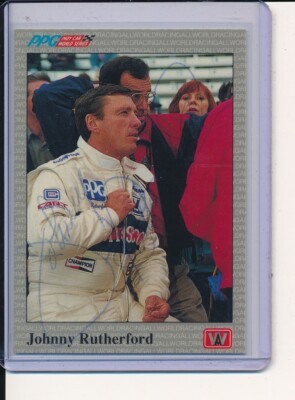 Johnny Rutherford Autograph Signed In Person 1991 Indy Car World Series ...
