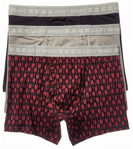 New Small (28-30") Lucky Brand 3 Pack Stretch Boxer Fly Briefs Red ...