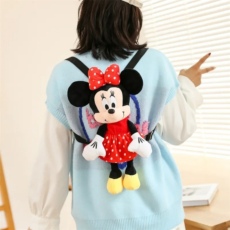 Disney Minnie Mouse Plush Backpack Cute Shoulder Bag Gift for Girls ...