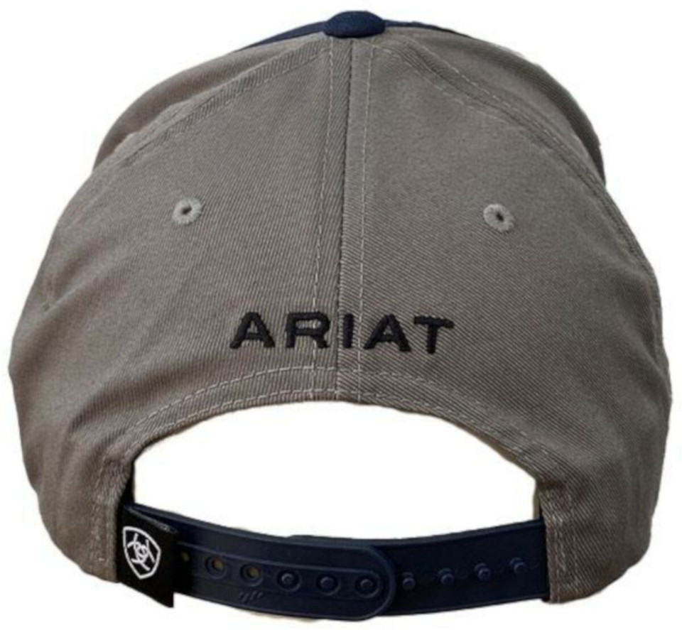 Ariat Mens Hat Baseball Cap Snap Logo FF110 Embroidery Navy Blue | eBay