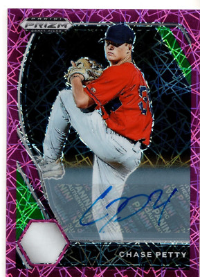 Chase Petty Cincinnati Reds 2021 Leaf Prizms Pink Velocity Autograph | eBay