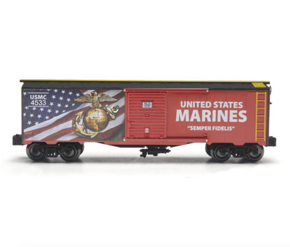 O Gauge United States Marines Boxcar with Operating Coupler Military ...