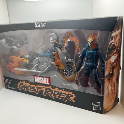 Marvel Legends Deluxe GHOST RIDER Johnny Blaze Motorcycle Original Box ...