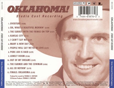 OKLAHOMA! (STUDIO CAST RECORDING, 1964) NEW CD | eBay
