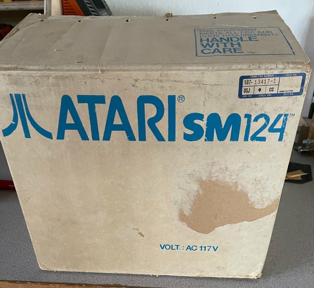 Atari SM124 Computer CRT Monitor Monochrome Display 1985 for sale ...
