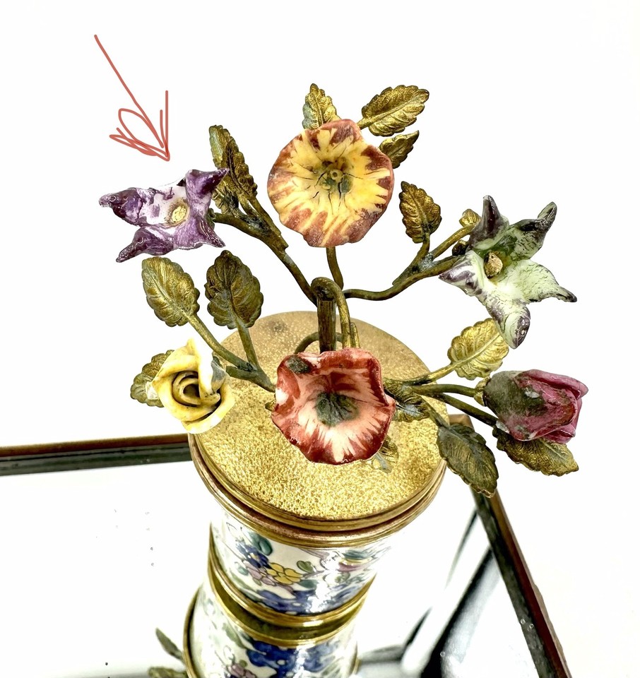 Antique Louis XV Style Double Inkwell, Gilt Bronze Ormolu, Porcelain ...