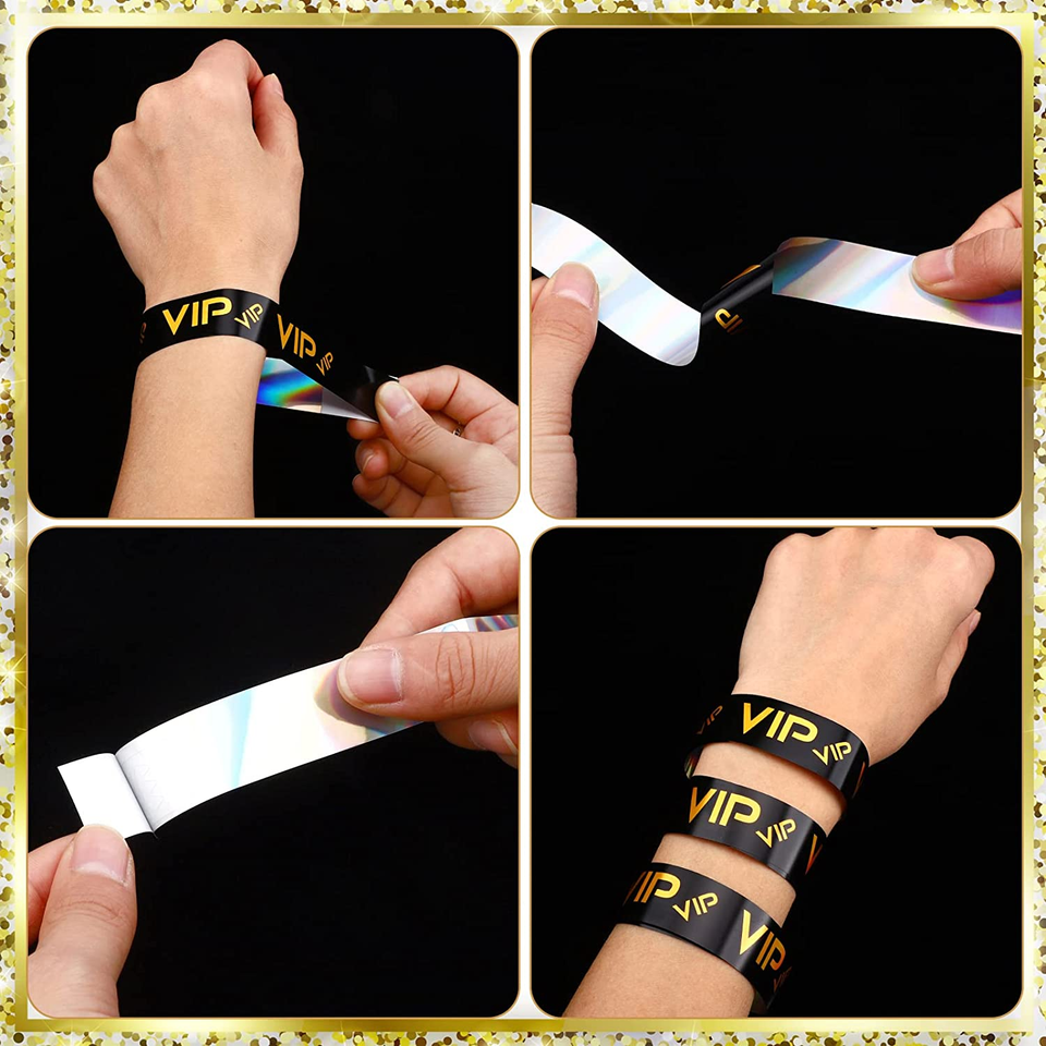 500 Pack VIP Plastic Wristbands Party Wristbands for Events VIP ...