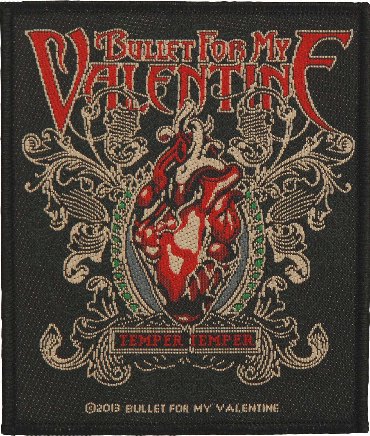 Bullet For My Valentine Temper Woven Sew On Battle Jacket Patch - 093-4 ...