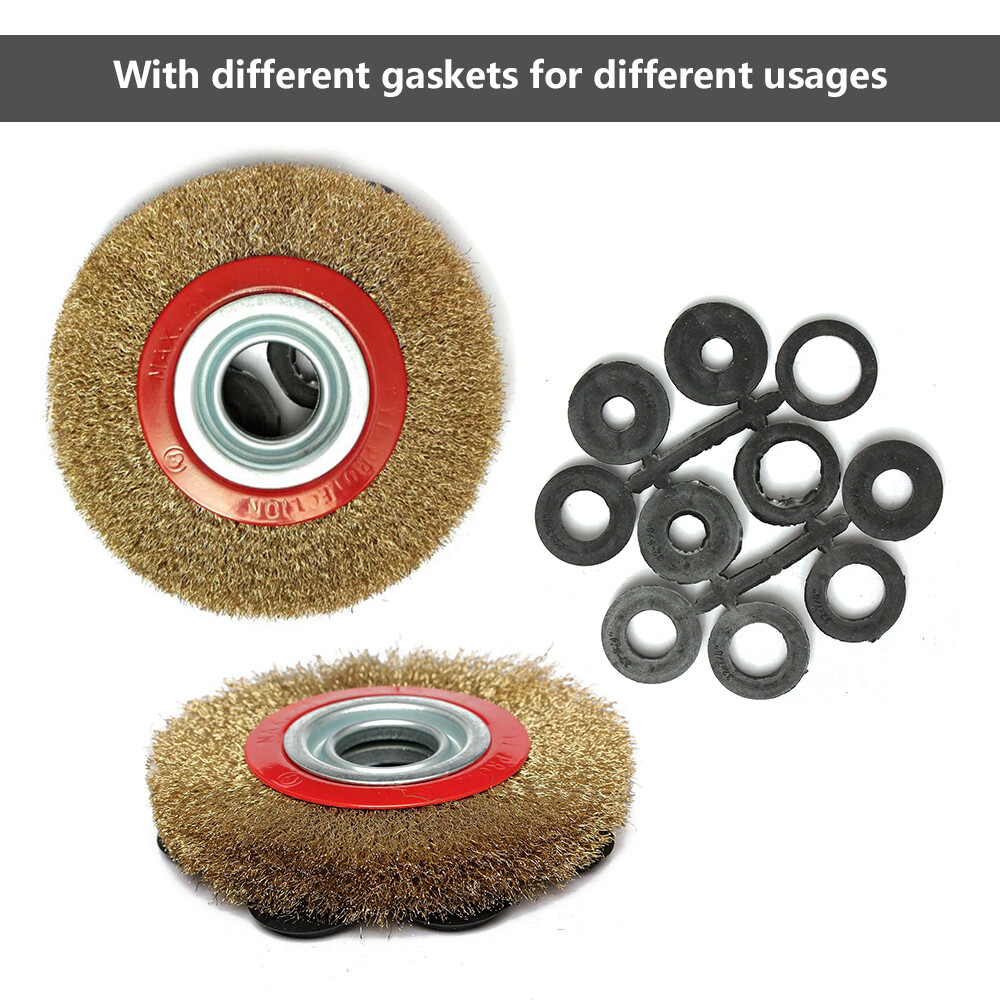 6 Inch Wire Wheel Brush Stainless Steel for Bench Grinder Polishing ...