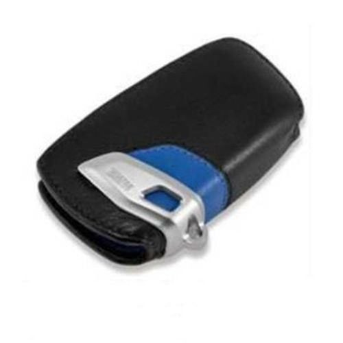 GENUINE BMW Leather Key Case/Fob; Black/Blue 82292219915 | eBay