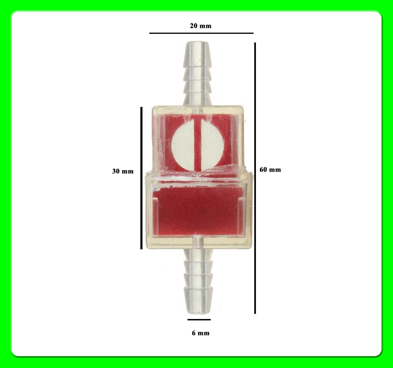 6 mm Universal Square Fuel Filter Small [FFTSQ] Motorcycle MRC type | eBay