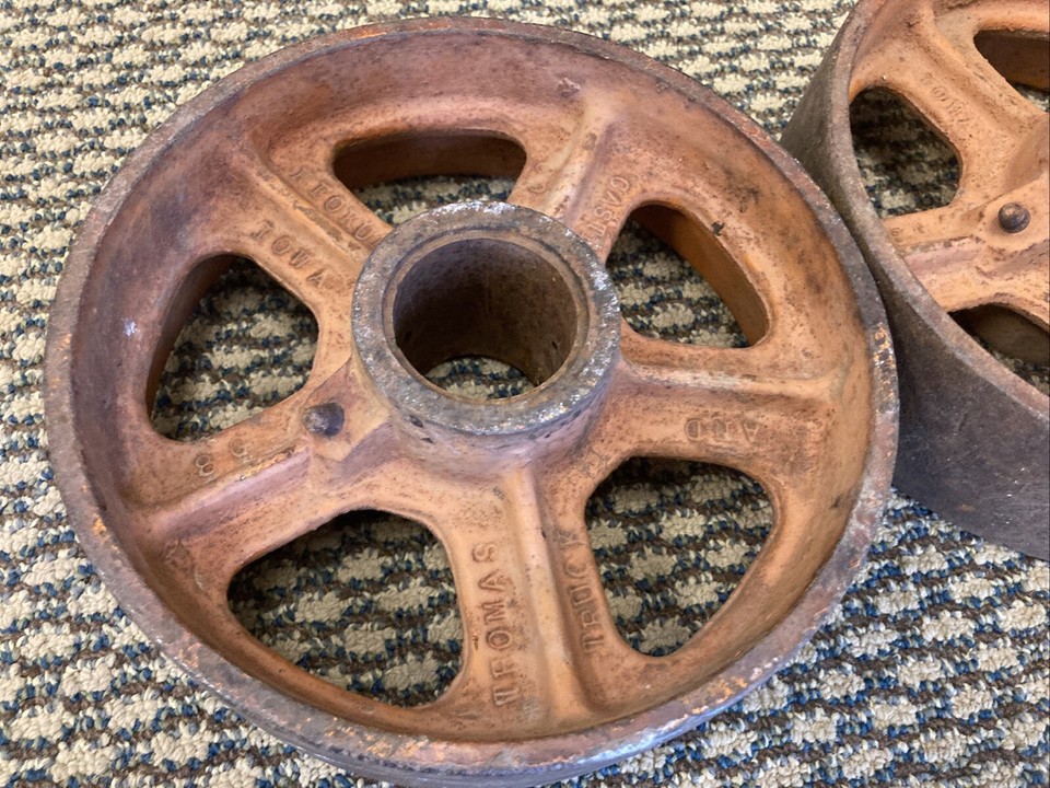 Antique Cast Iron Wheels Thomas Truck & Caster Keokuk Iowa Industrial ...