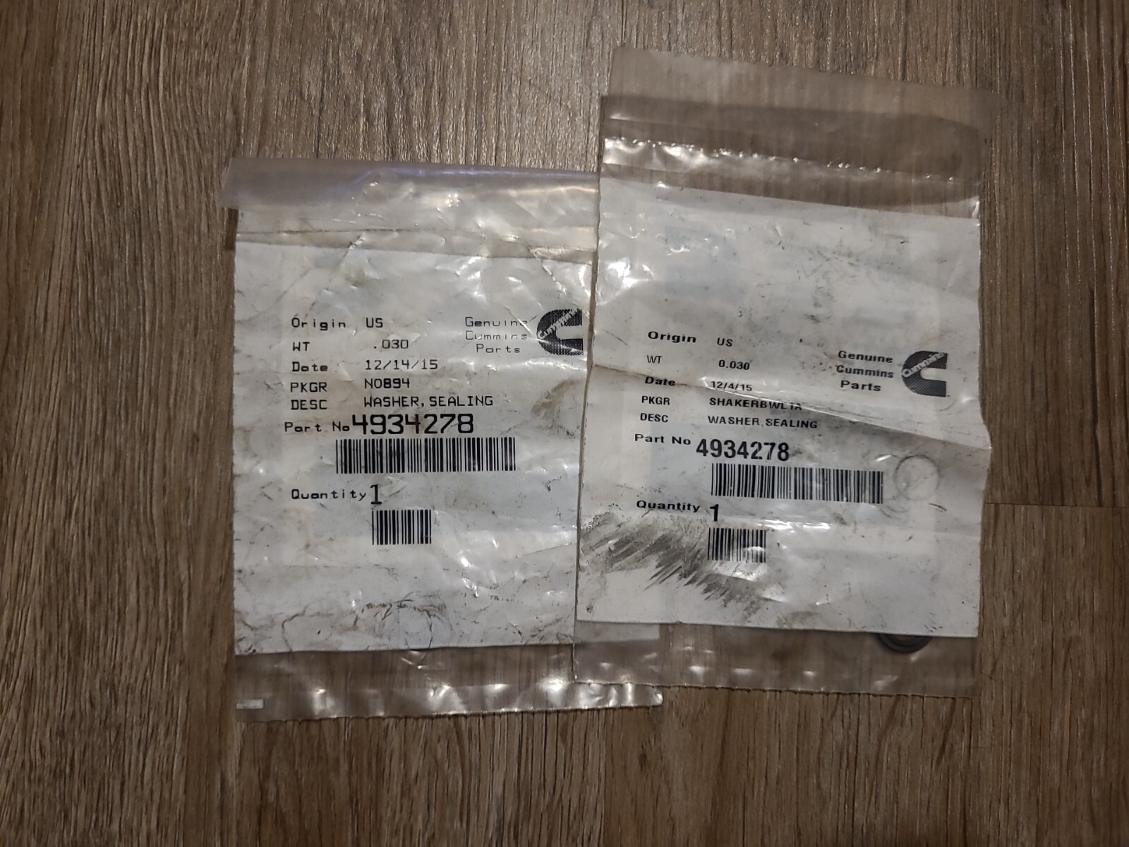 4934278 Cummins Sealing Washer Pack Of 2 | eBay