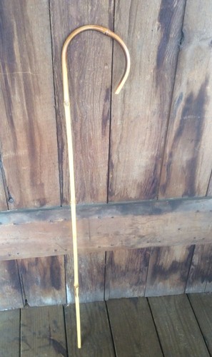 Bamboo Cane , Vintage Shabby Walking Sheppard Cane , Decorative ...
