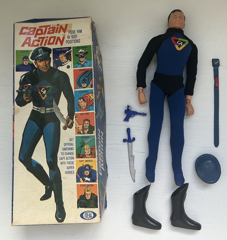 RARE Vintage Captain Action 1966 Complete w/Box + Complete Aquaman ...