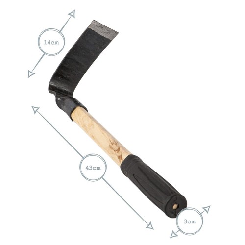 Garden Digging Hoe with Rubber Grip Handle Steel Blade Garden Tool 43cm ...