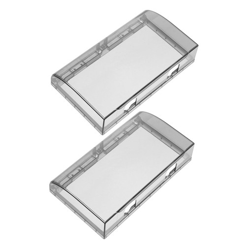 2 Pcs Black Acrylic Socket Outlet Cover Protector For Electrical Socket ...