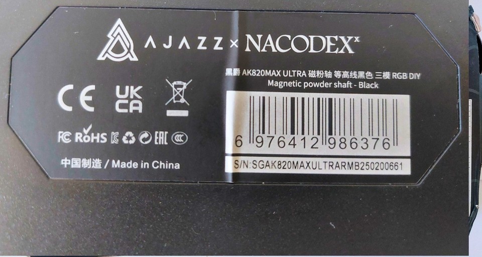 AJAZZ Nacodex AK820MAX Ultra Magnetic Switch Mechanical Gaming Keyboard ...