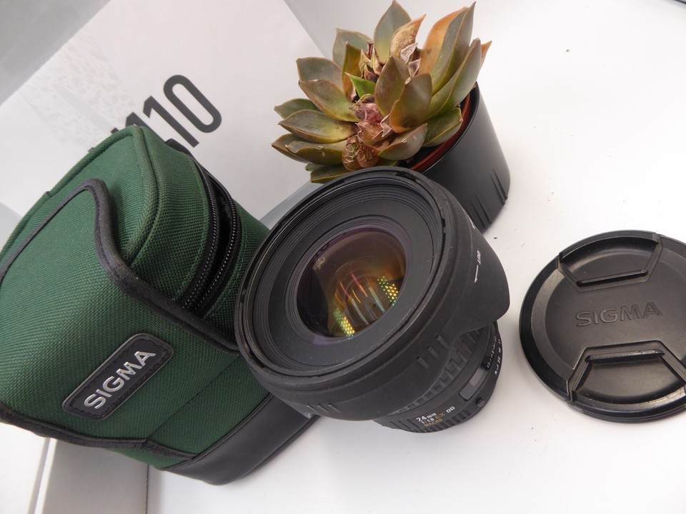 SIGMA PENTAX FIT EX DG 24mm f/1.8 FX MACRO Lens + CAPS + CASE + 24 mm 1 ...