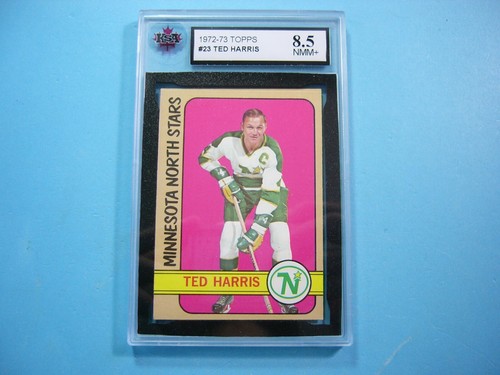 1972/73 TOPPS NHL HOCKEY CARD #23 TED HARRIS KSA 8.5 NM/MINT+ SHARP ...