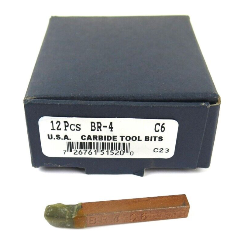 12pcs ACT BR-4 RH C6 Grade Carbide Brazed Lathe Tool Bits 1/4" x 1/4 ...