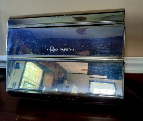 Vintage KREAMER WARE Kitchen Foil Wrap Wax Paper Towel Holder Dispenser ...