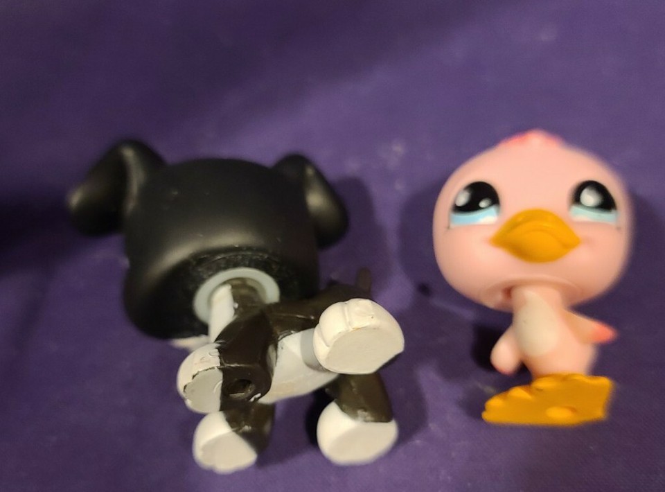 Authentic Littlest Pet Shop LPS 825 826 Sportiest Black Boxer Dog Pink ...