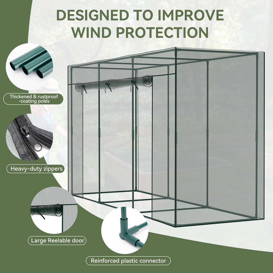 NAIZEA Crop Cages for Garden Plant Plant Protection Tent with Zippered ...