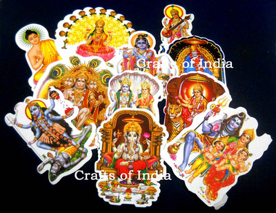 Wholesale Lot - 10 Hindu Gods and Goddess Assorted Stickers:Size - 5.5 ...