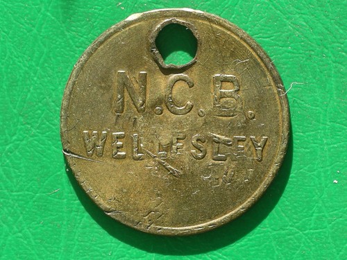 Wellesley colliery Buckhaven Scotland NCB pit check miners mining token ...