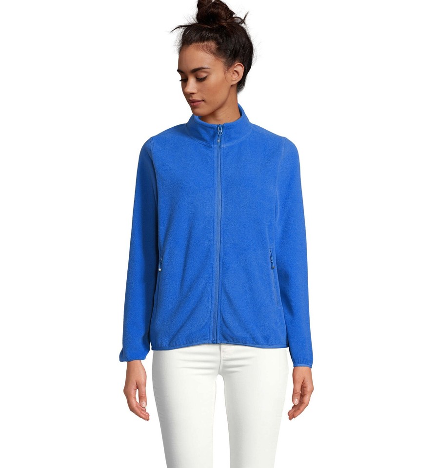 Womens Ladies Fleece Jacket Full Zip Up Warm Classic Micro Fleece Anti ...