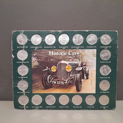 Shell Oil Coin Collection Complete 20pc Set Historic Cars Rare ...