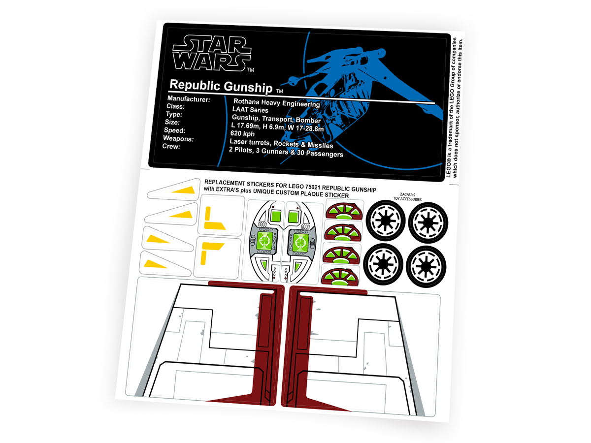 Lego Star Wars Republic Commandos Decals LEGO Elite Clone Trooper And