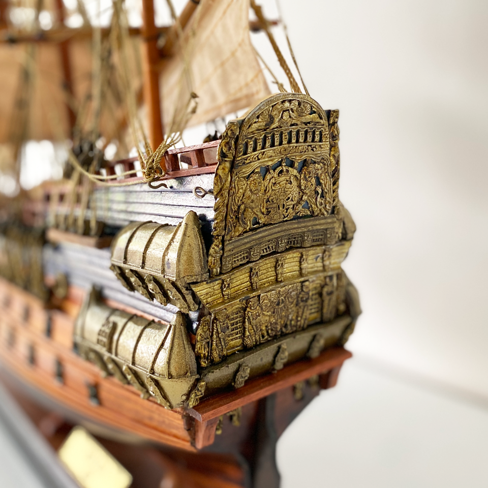 Vasa Wooden Ship Model 22,8"L Vintage Wasa Warship Unique Home ...