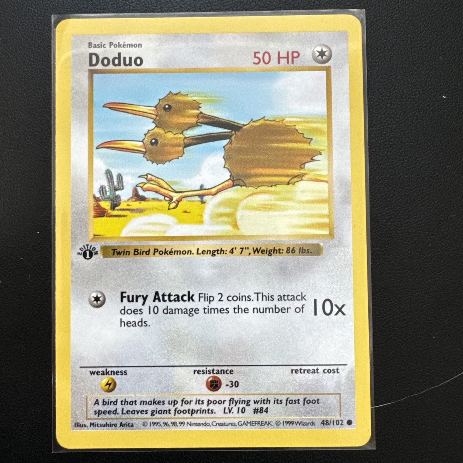 1st Edition Doduo 48/102 Base Set Shadowless Vintage Pokemon Card | eBay