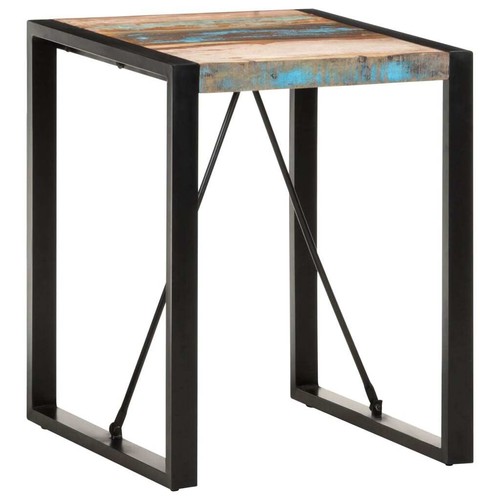 Dining Table Multicolor Solid reclaimed wood, powder-coated steel ...