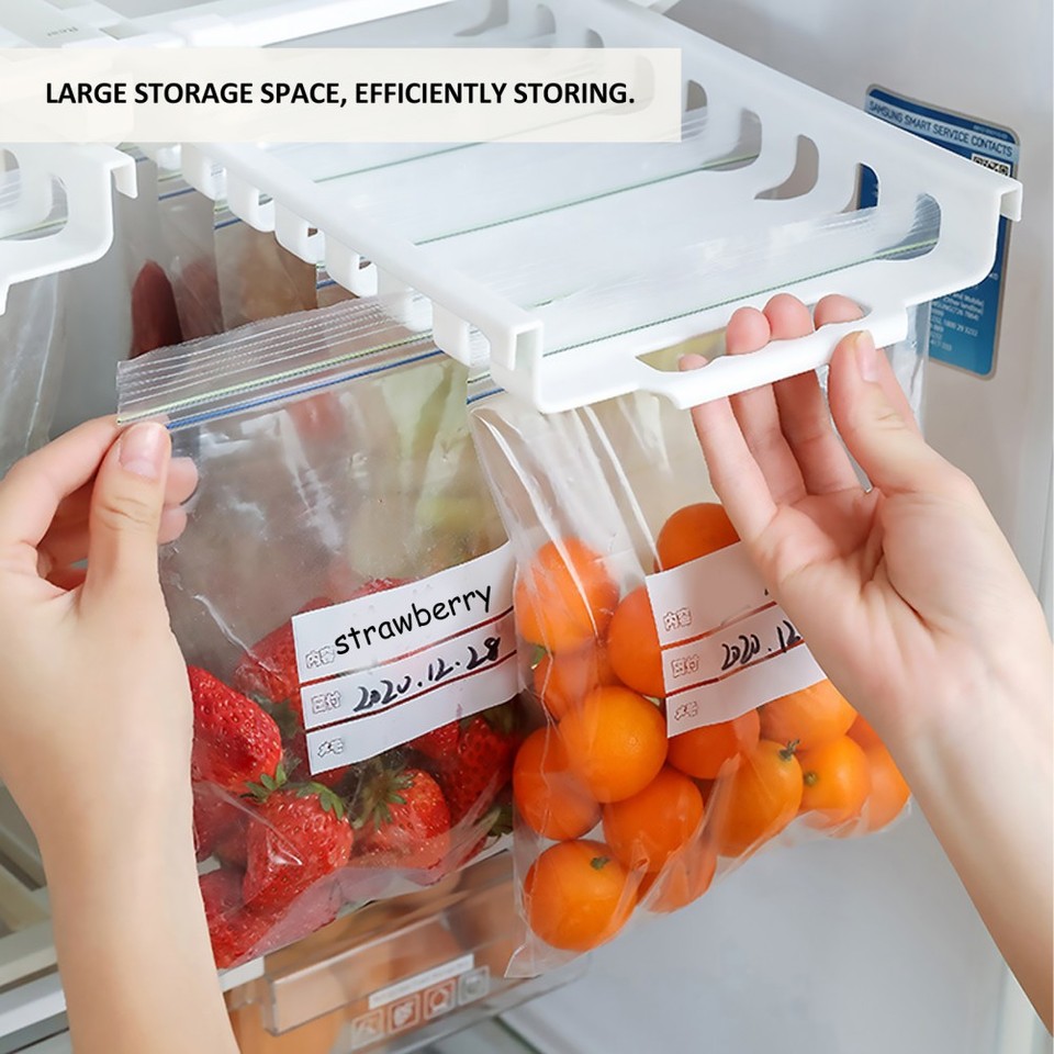 10 Pcs Refrigerator Storage Bags Fridge Hanging Sealed Rack Hanger ...
