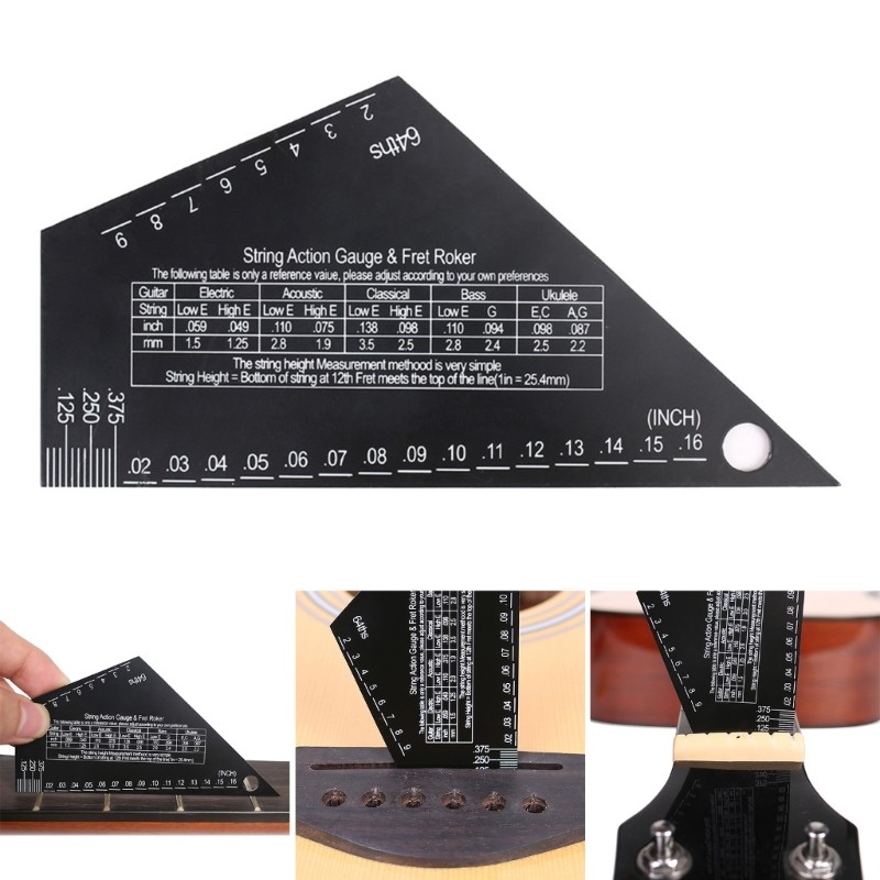 High Precise Guitar Luthier Tool Ruler String Action Gauge String ...