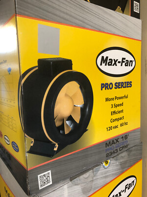 Can Fan MAX FAN PRO 16" Inline Exhaust Mixed Flowed Fan blower (2343 ...