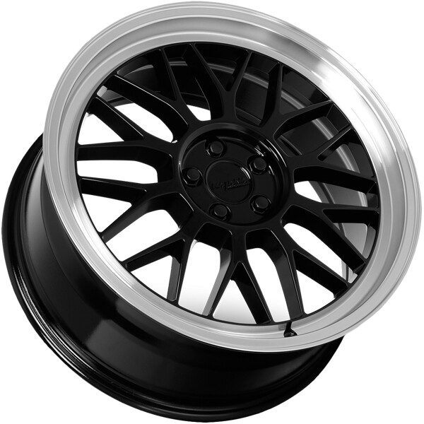 (Set of 4) Katana Racing KR06 18x8 5x120 +40mm Gloss Black Wheels Rims ...