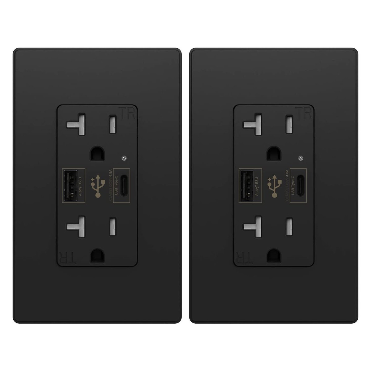 Usb Charger Wall Outlet Dual High Speed Duplex Receptacle ALASTECH