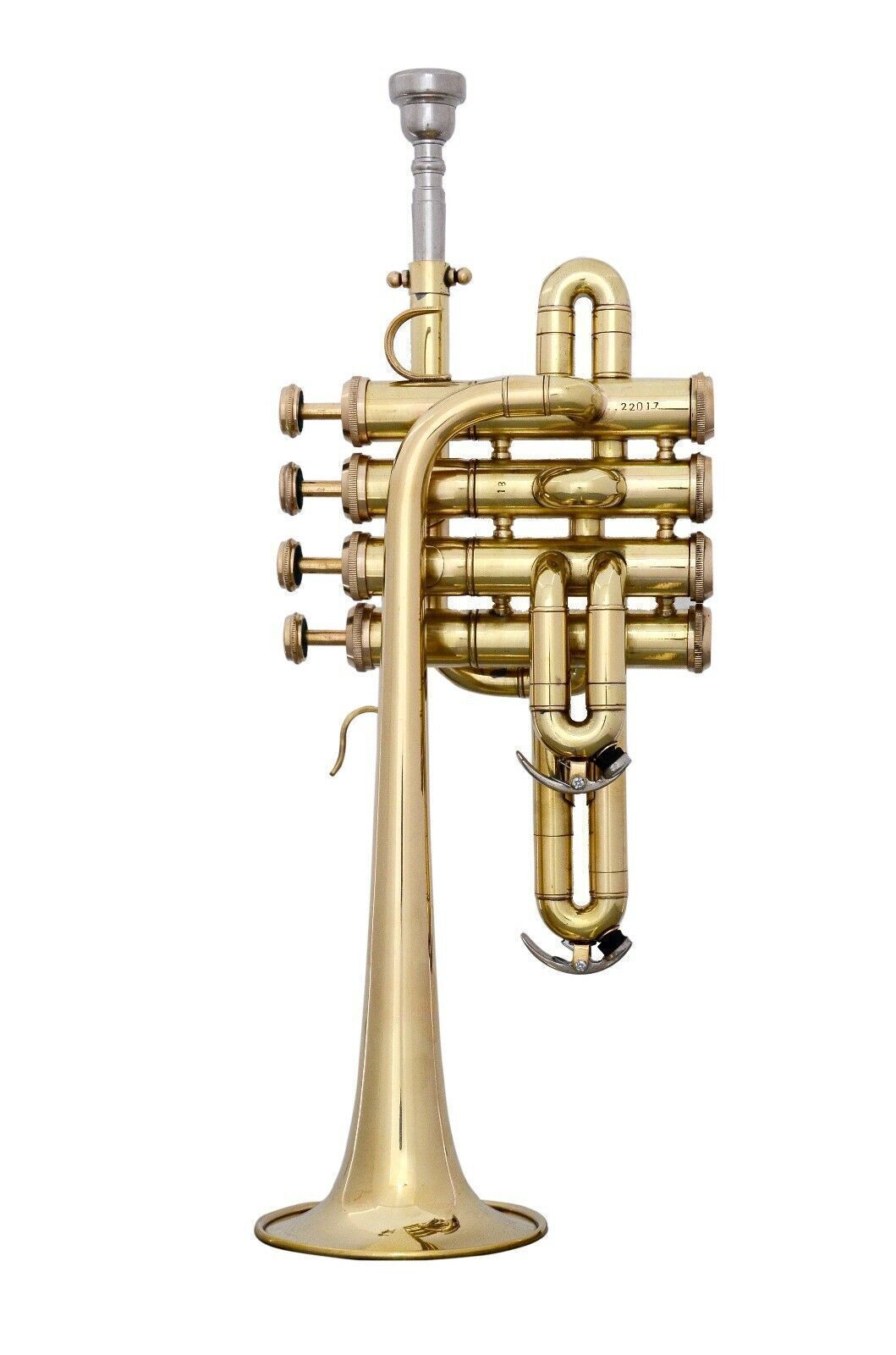 SUMMER SALE PICCOLO BRASS FINISH Bb/A FLAT PICCOLO TRUMPET W/CASE+M/P ...