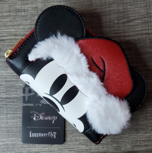 `YAY! NEW WITH TAGS! Loungefly Disney Mickey Santa Faux Leather Wallet ...