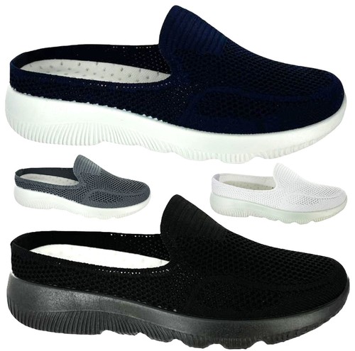 MENS SLIP ON TRAINERS SOFT FOAM FIT RUNNING WALKING CASUAL NO BACKS ...
